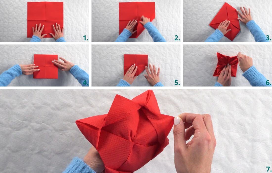 Comment plier une serviette de table : 5 pliages expliqués pas à pas